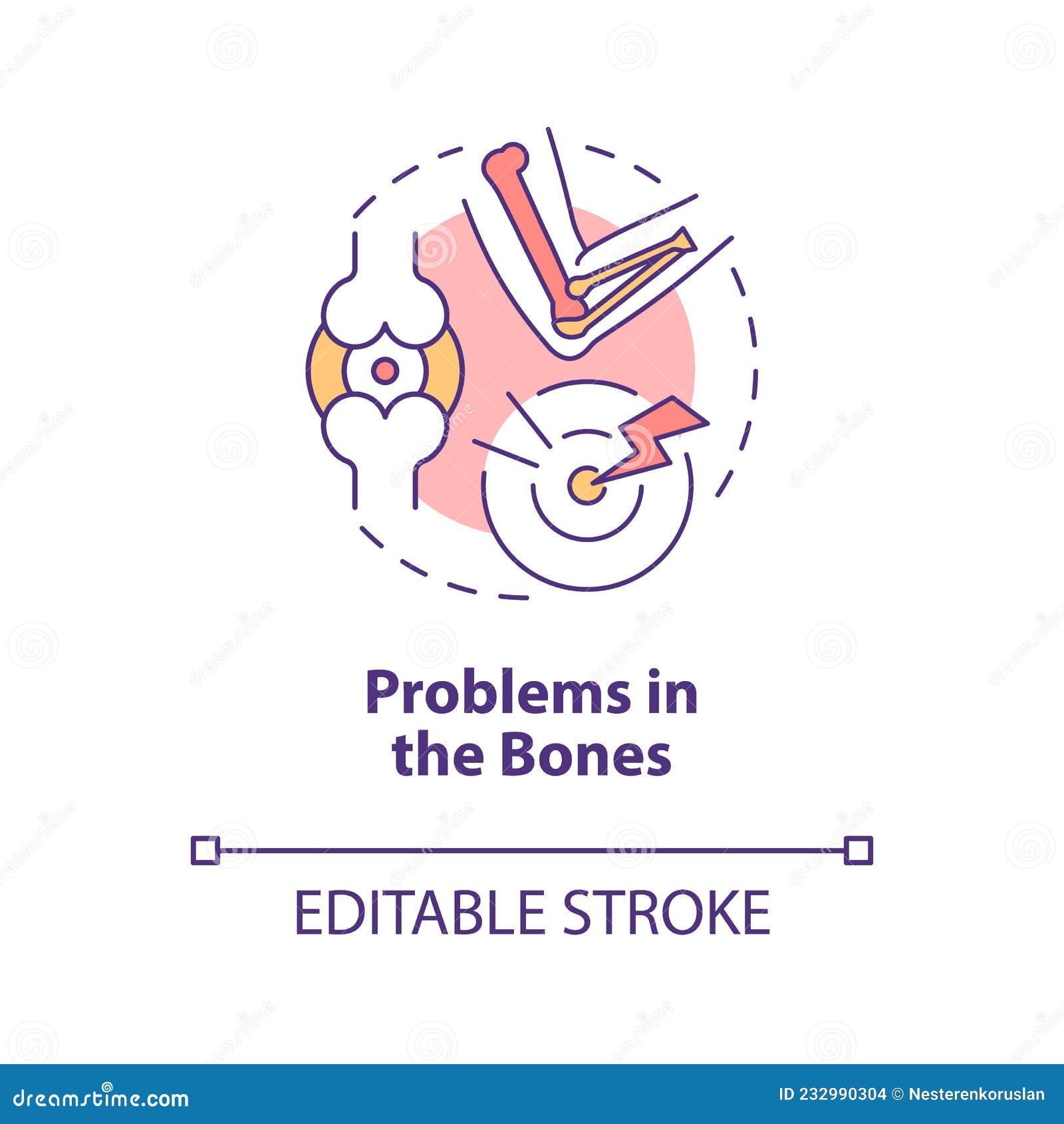 Problems with Bones Concept Icon Stock Vector - Illustration of ...