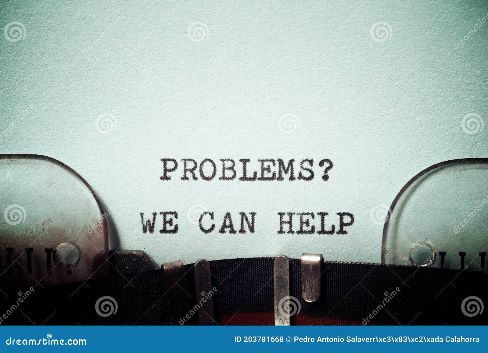 Problems? we can help stock photo. Image of help, commercial - 203781668