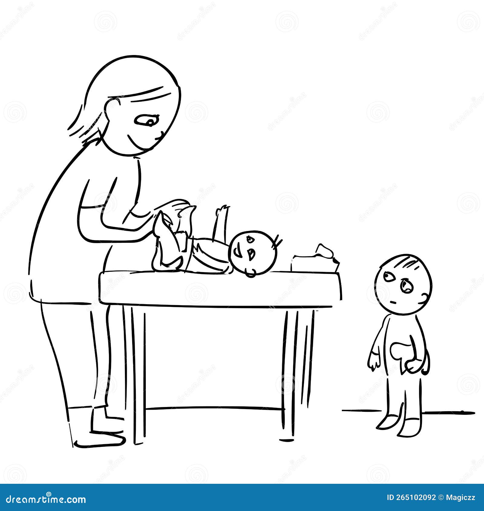 Problems with a Child in the Family Stock Vector - Illustration of ...