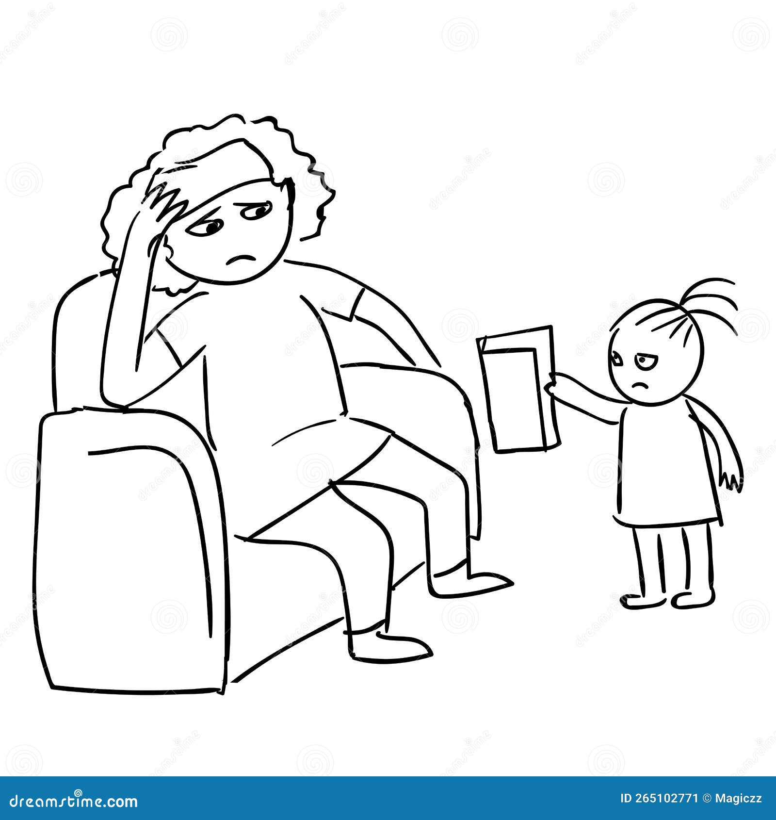 Problems with a Child in the Family Stock Illustration - Illustration ...