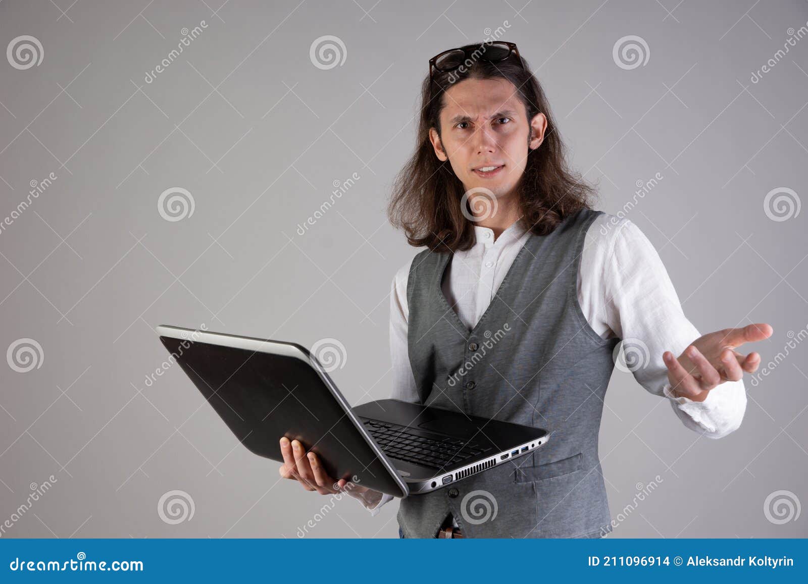 Problems with Equipment, Computer Failure. Service for a Laptop Stock ...