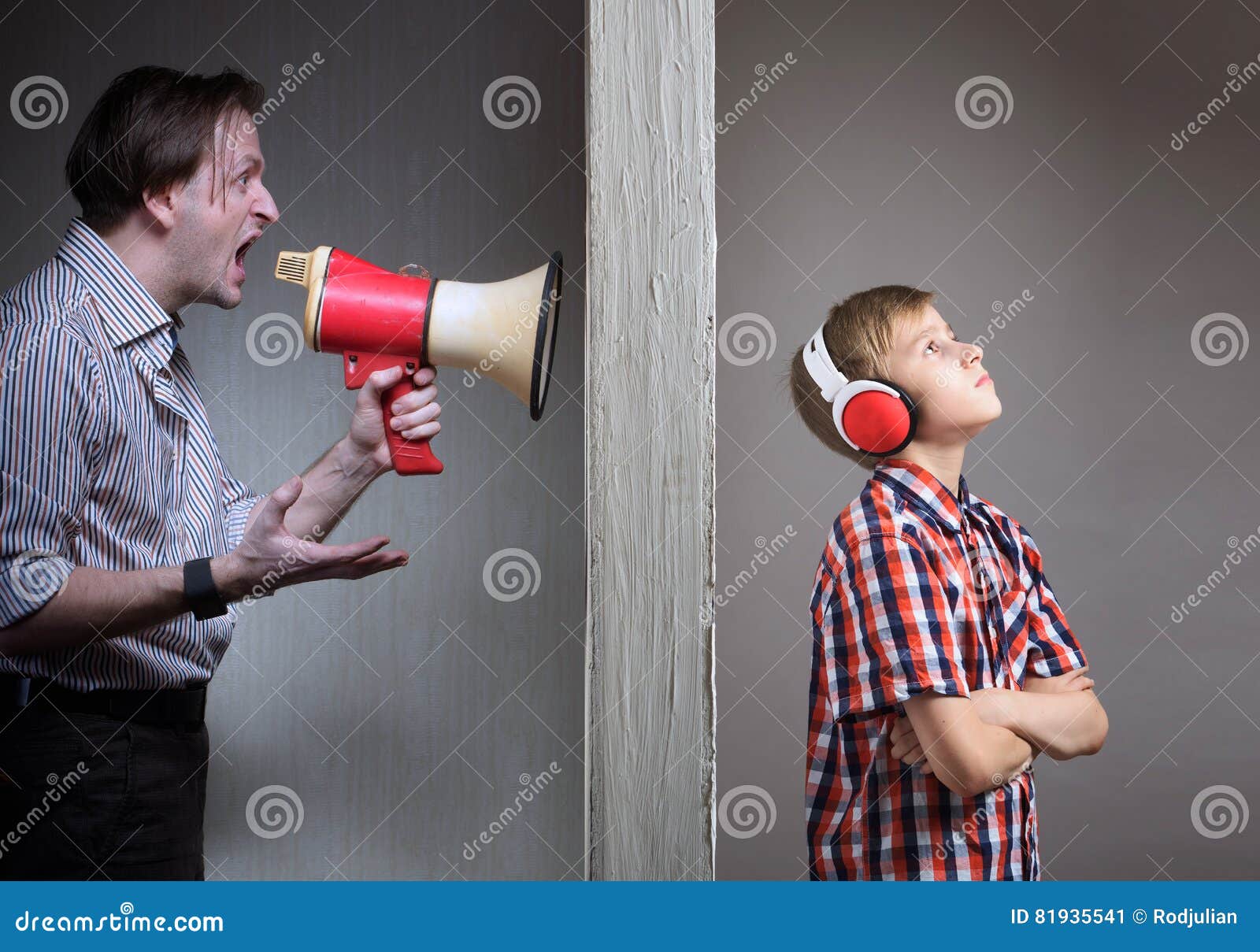 Problems between Father and Son Stock Image - Image of conflict ...