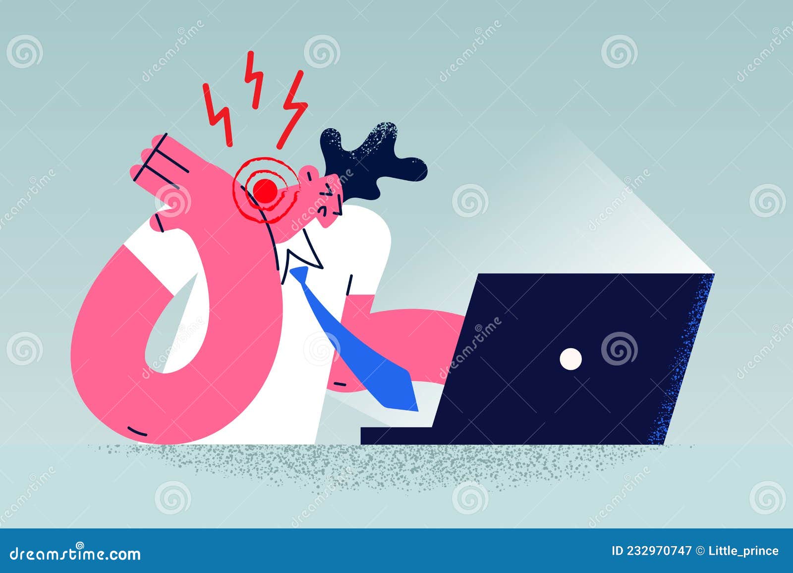 Problems with Health with Computer Concept Stock Vector - Illustration ...