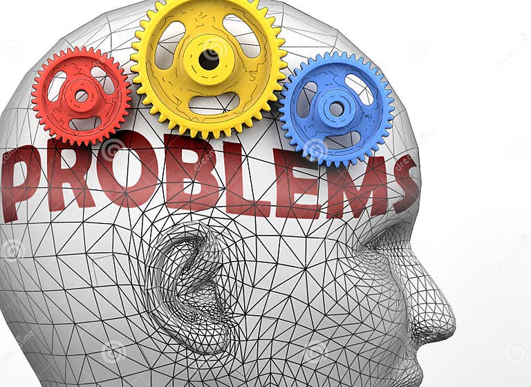 Problems and Human Mind - Pictured As Word Problems Inside a Head To ...