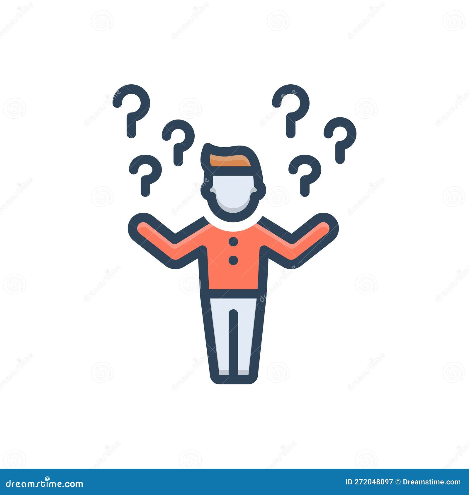 Color Illustration Icon for Problems, Complication and Human Stock ...