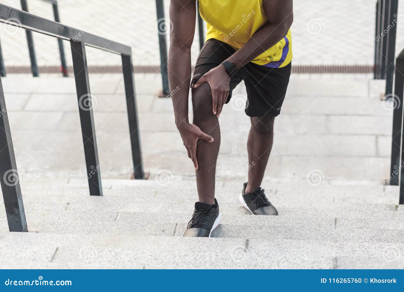 Problems with Joints in Athletes after Jogging Stock Photo - Image of ...