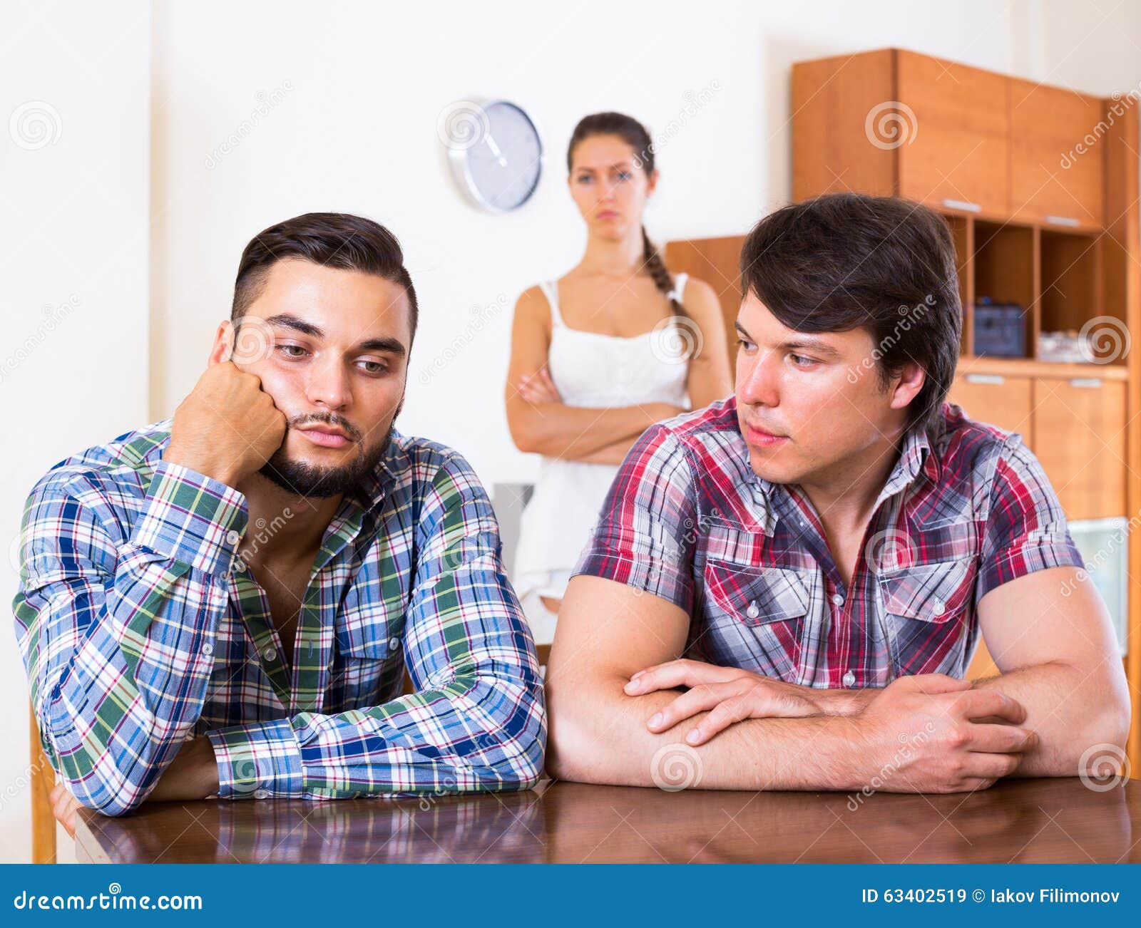 Problems of love triangle stock image. Image of adults - 63402519