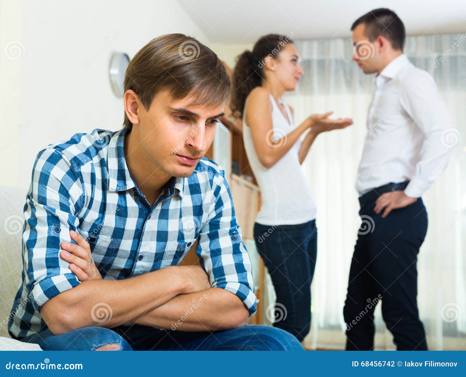 Problems of love triangle stock photo. Image of people - 68456742