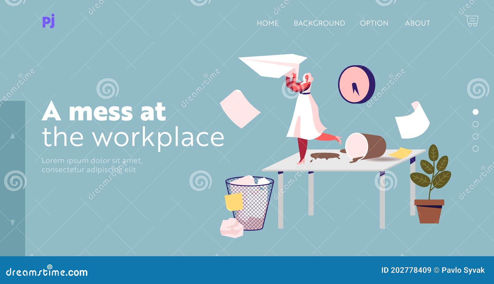 Problems With Organization Work Process Landing Page Template. Tiny ...