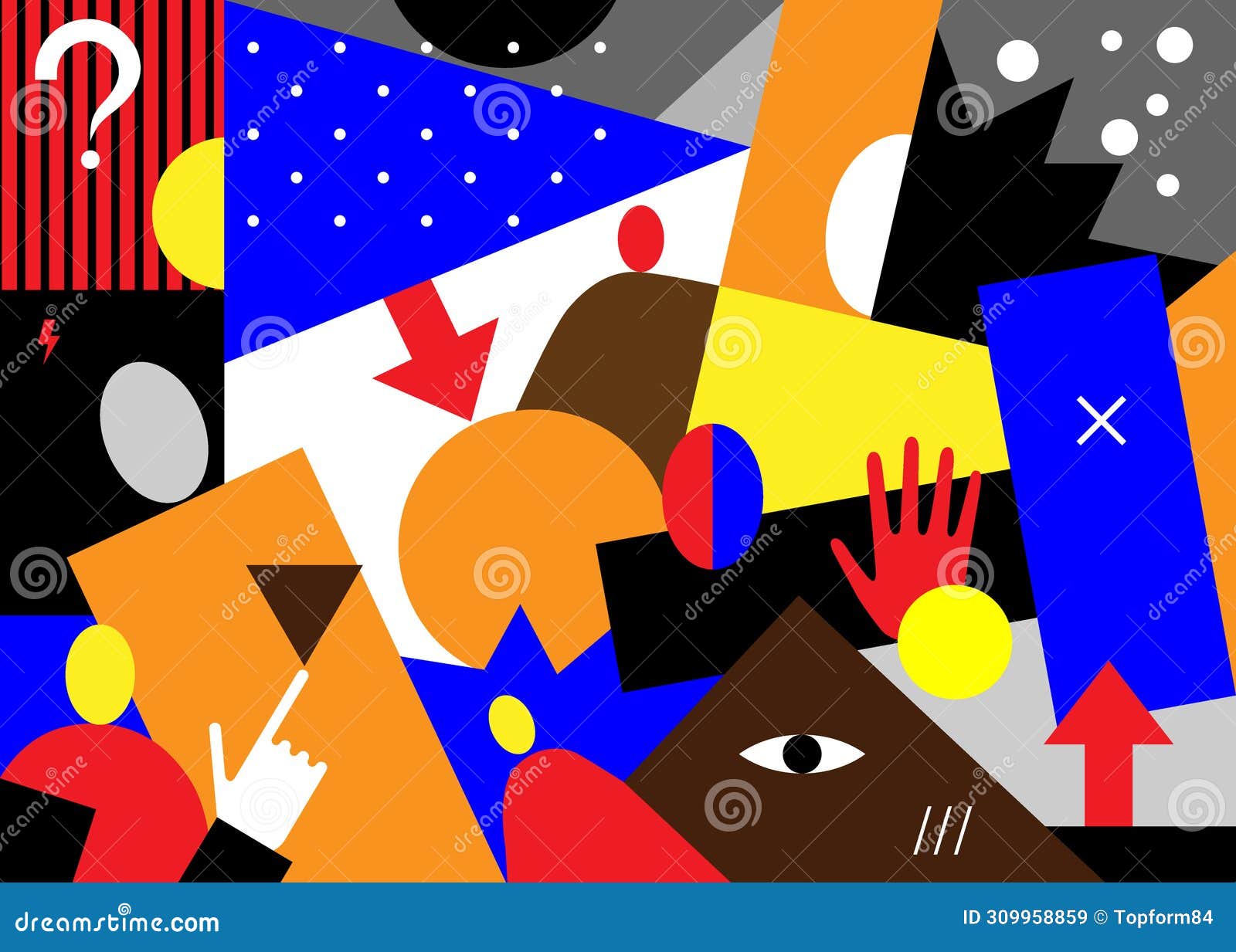 Problems of People , Crisis - Abstract Vector Illustration , Background ...