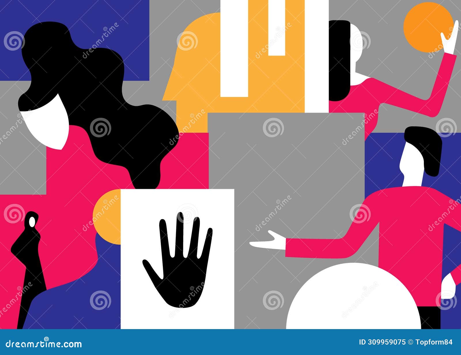 Problems of People , Crisis - Abstract Vector Illustration , Background ...