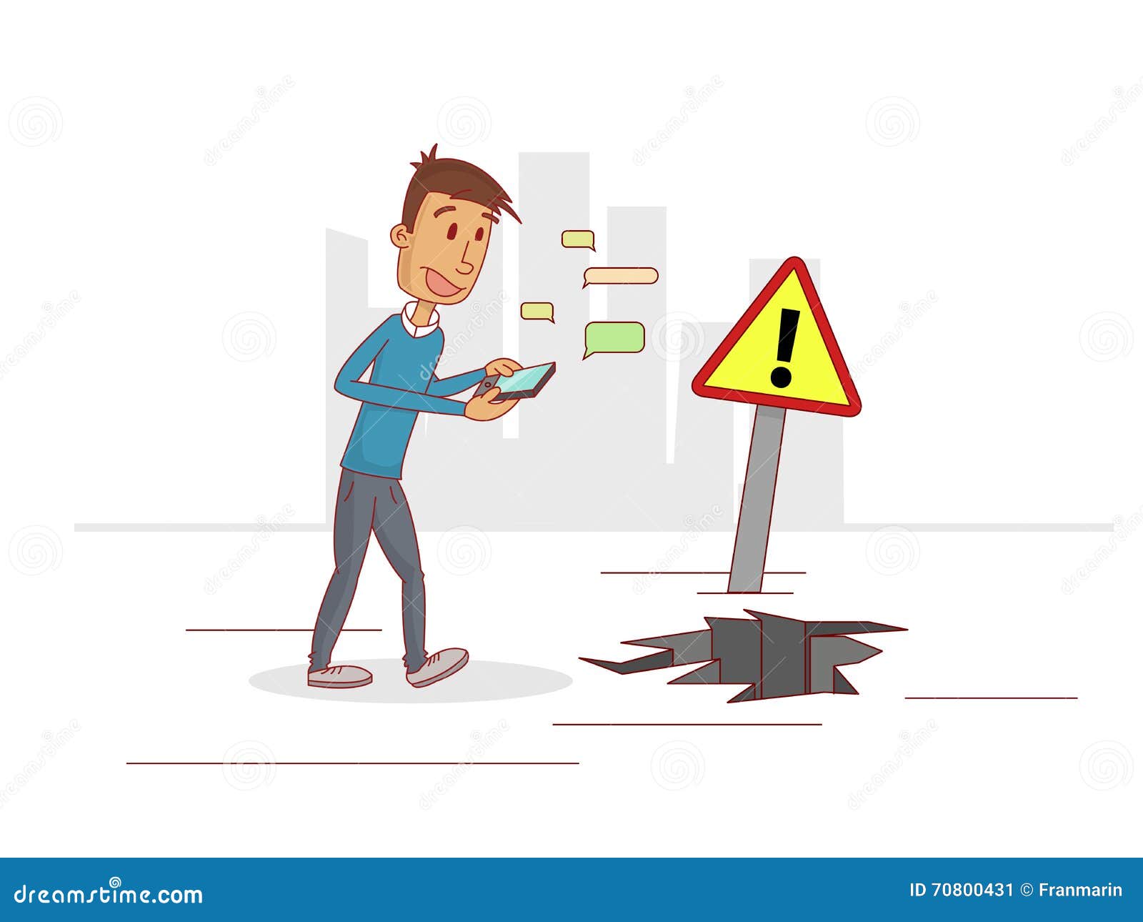 Problems phones stock vector. Illustration of vector - 70800431