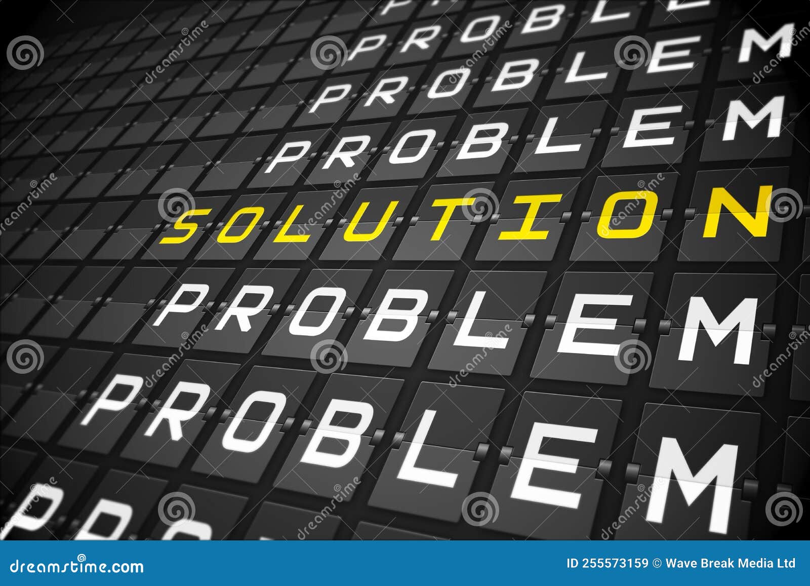 Problems and Solution on Black Mechanical Board Stock Illustration ...