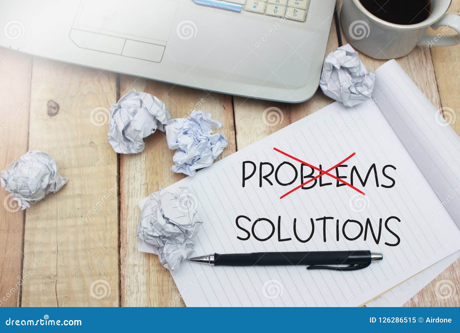 Problems and Solutions, Motivational Words Quotes Concept Stock Image ...