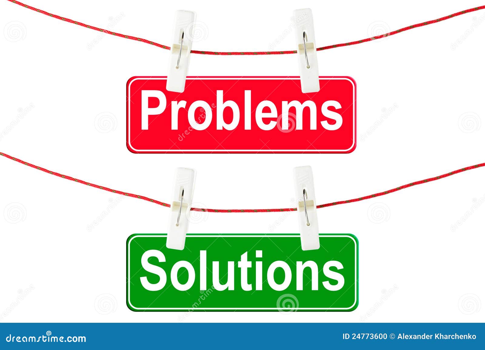 Problems and Solutions Signs Stock Photo - Image of effective ...
