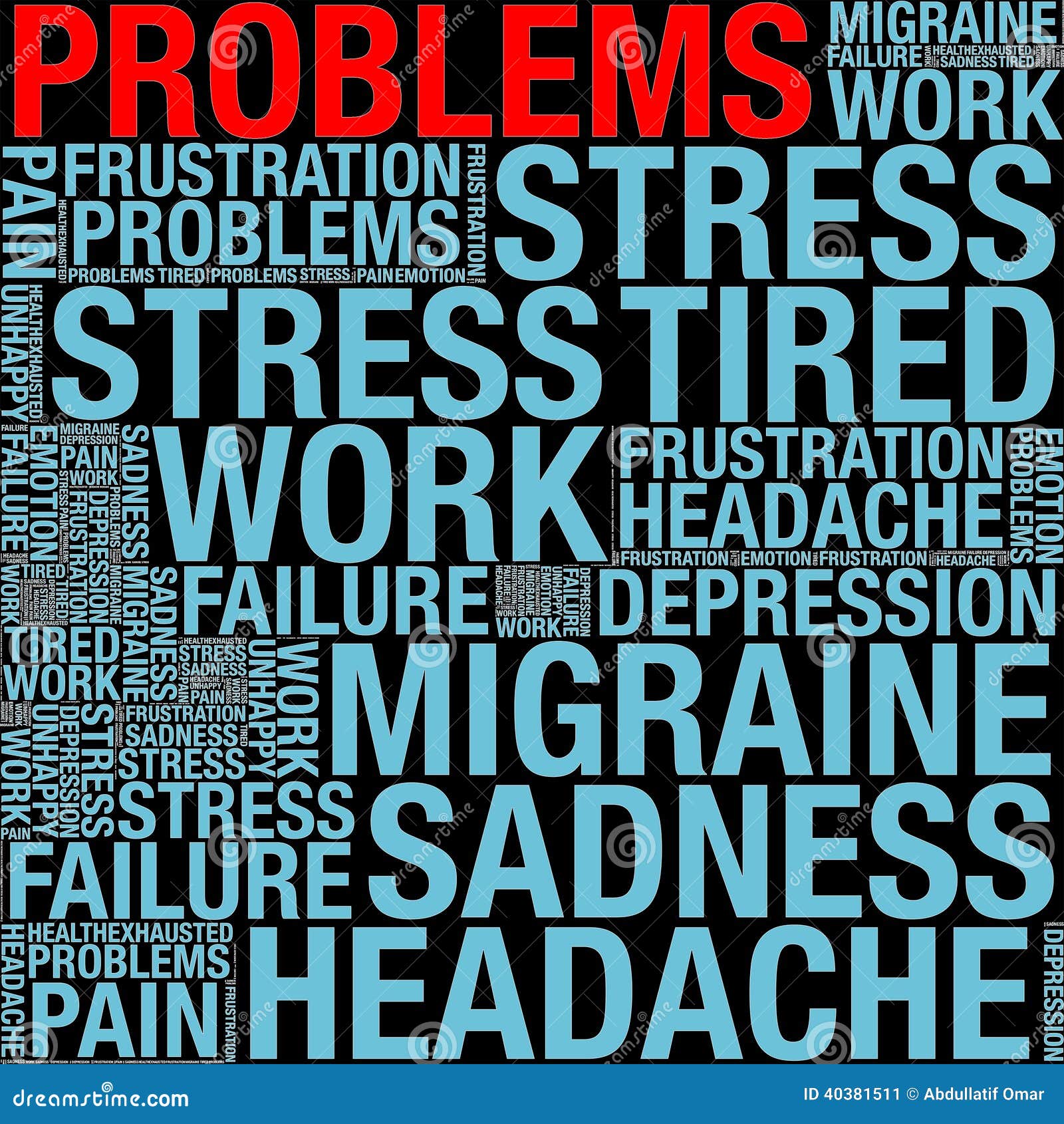 Problems In Word Collage Royalty-Free Stock Photography | CartoonDealer ...