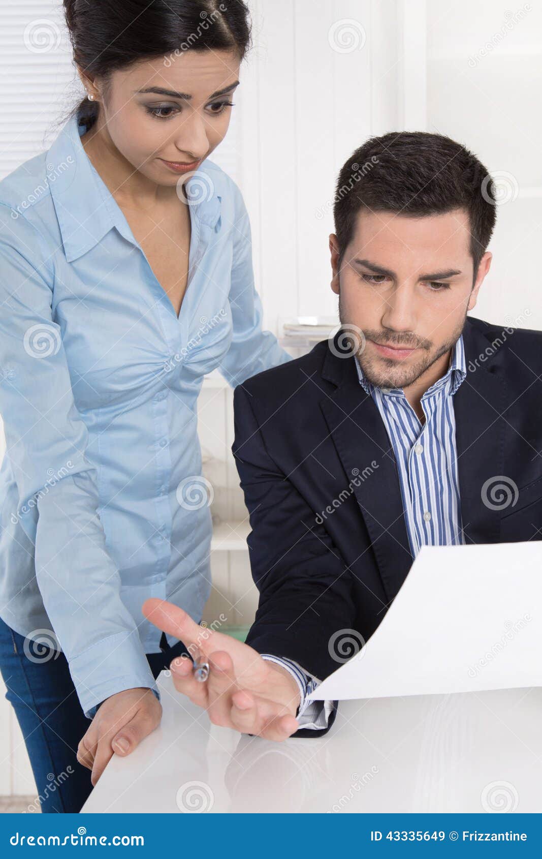 Problems at Work: Boss Criticizes His Female Colleague and Blame Stock ...