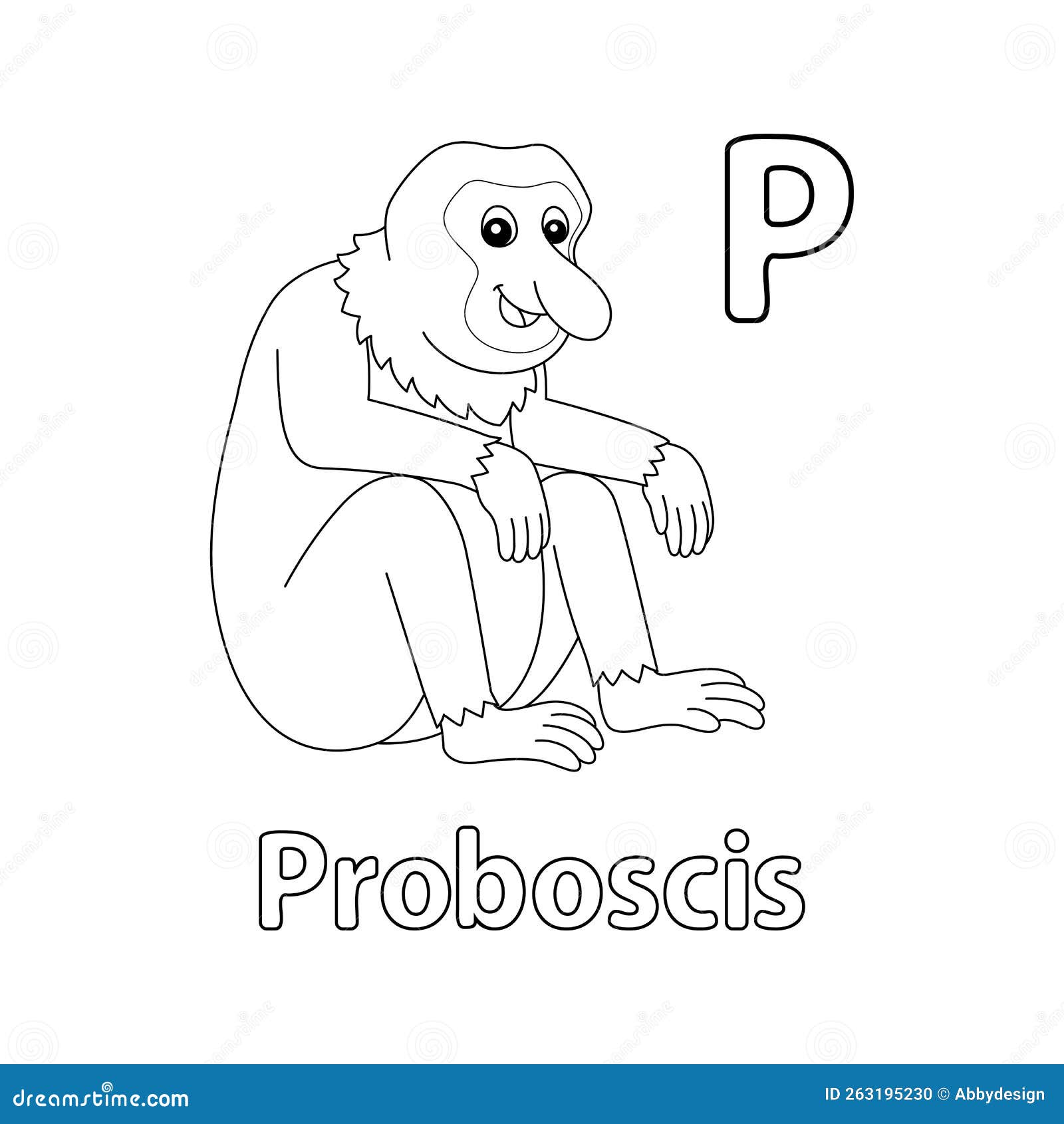 Monkey Alphabet Vector Illustration | CartoonDealer.com #13553566