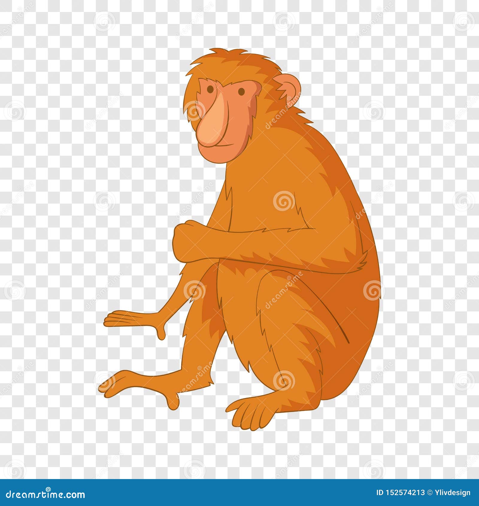 Proboscis Monkey Icon, Cartoon Style Stock Vector - Illustration of ...