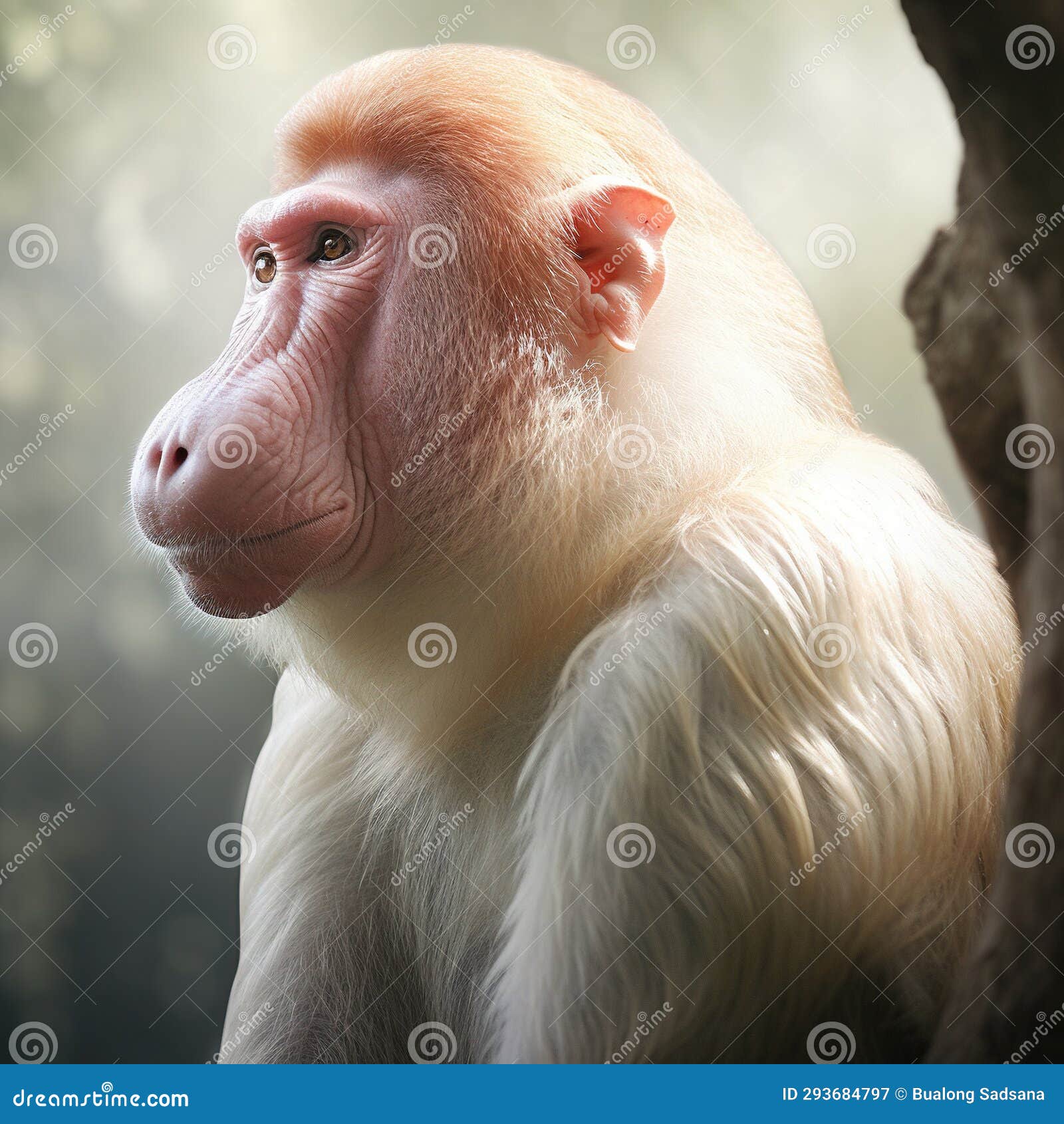 A Proboscis Monkey stock illustration. Illustration of proboscis ...