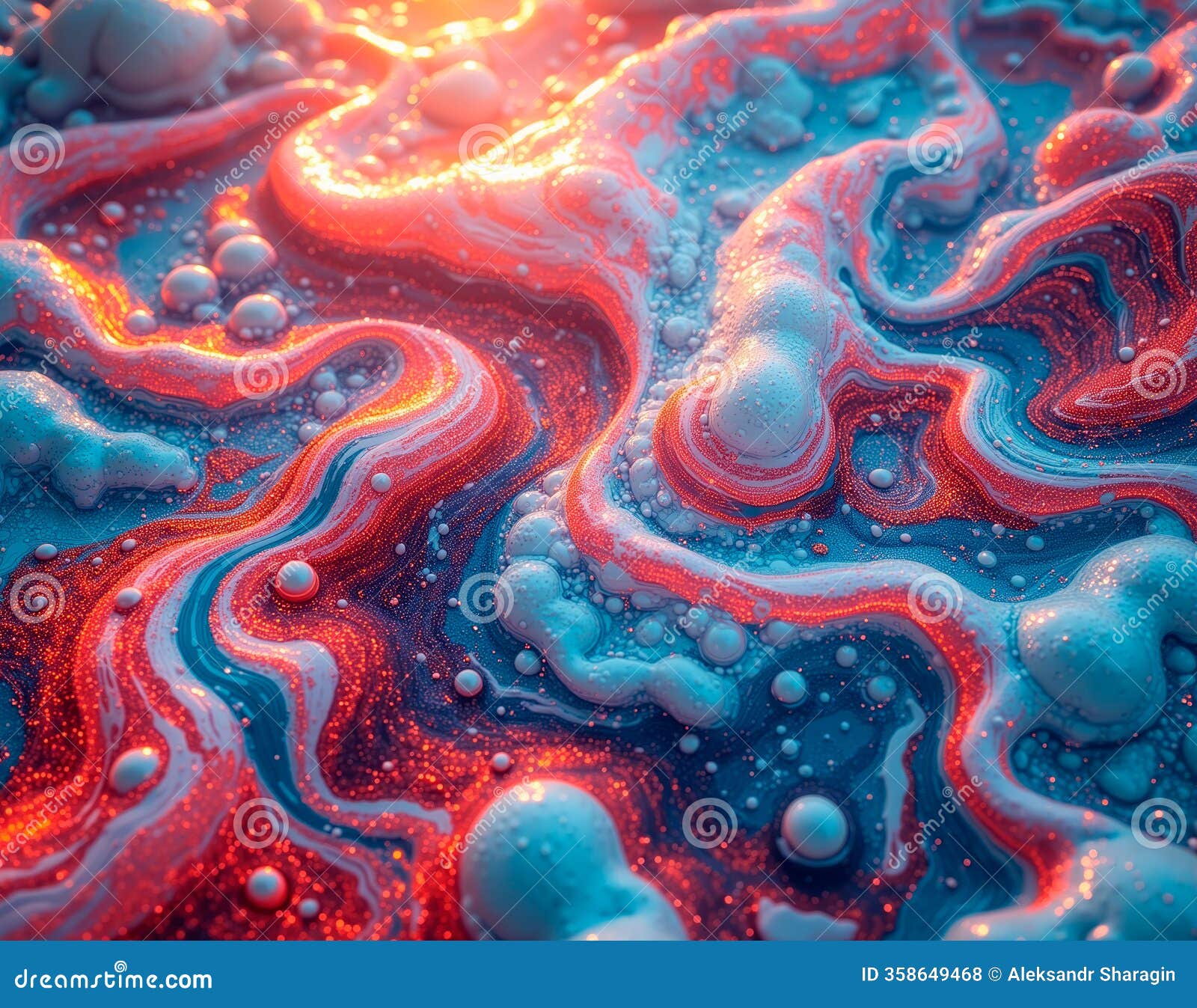 Procedural Quantum Foam Marble with Bubbling Spacetime Fabric Texture ...