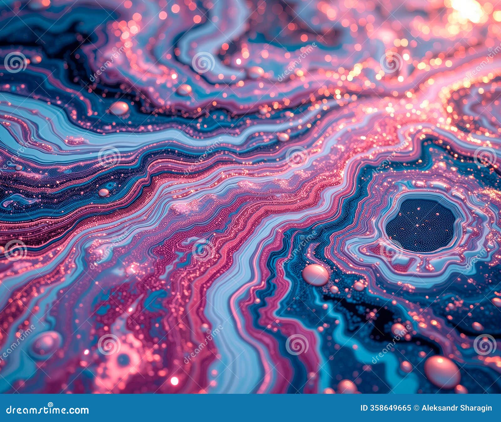 Procedural Quantum Foam Marble with Bubbling Spacetime Fabric Texture, Designed for Theoretical ...