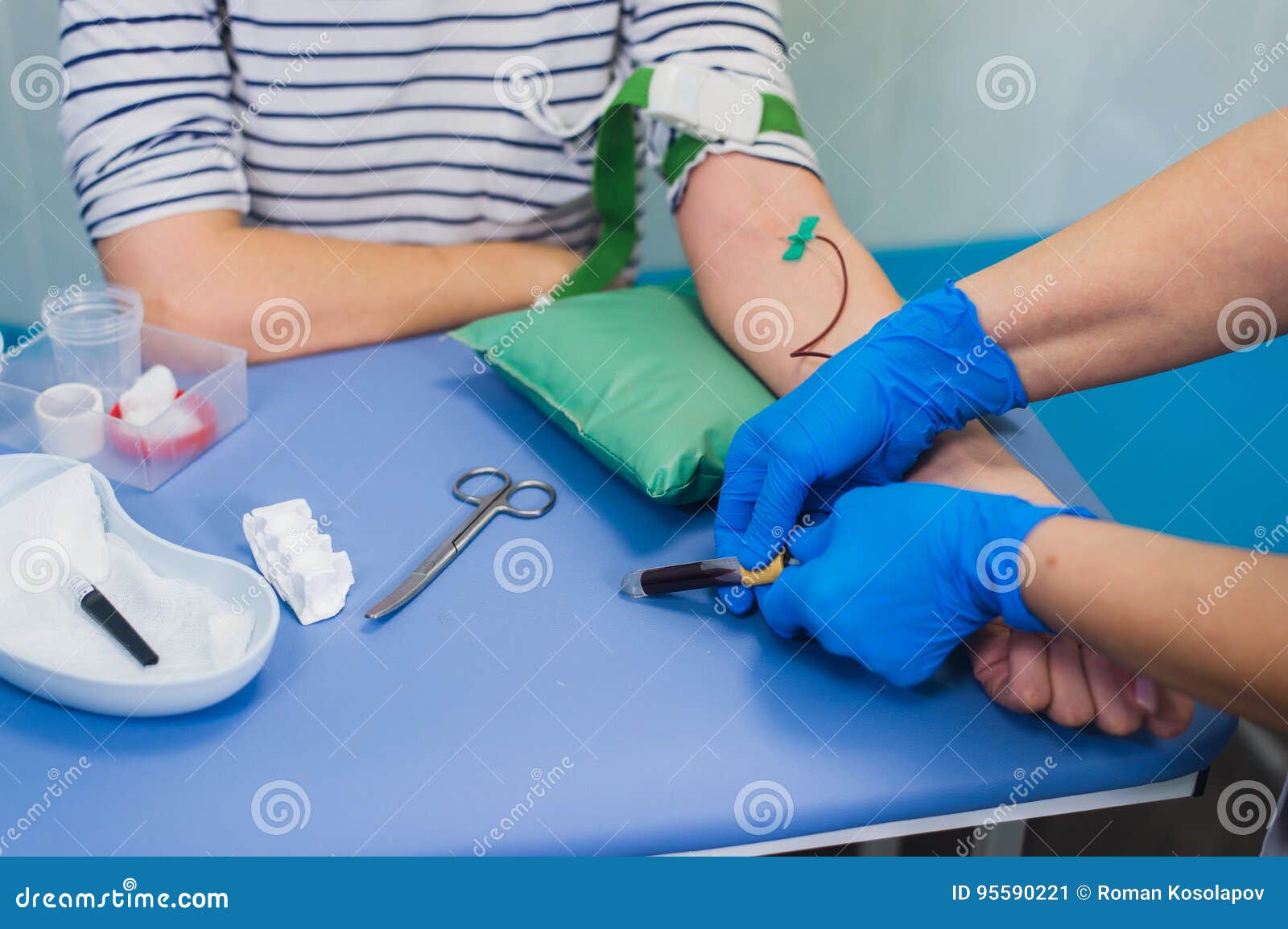 Procedure of Blood Capture from Vein in Hospital Stock Image - Image of ...
