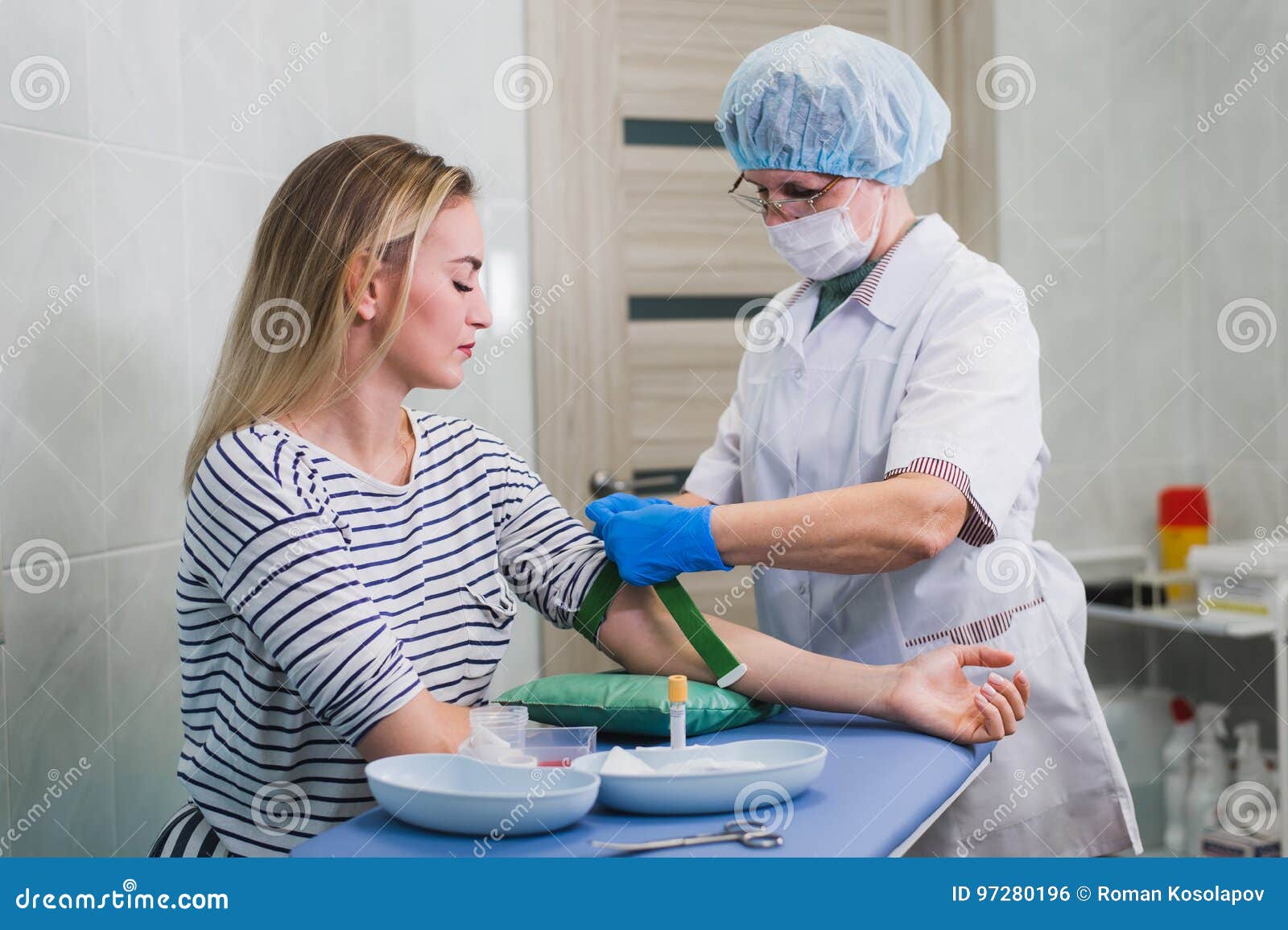 Procedure of Blood Capture from Vein in Hospital Stock Photo - Image of ...