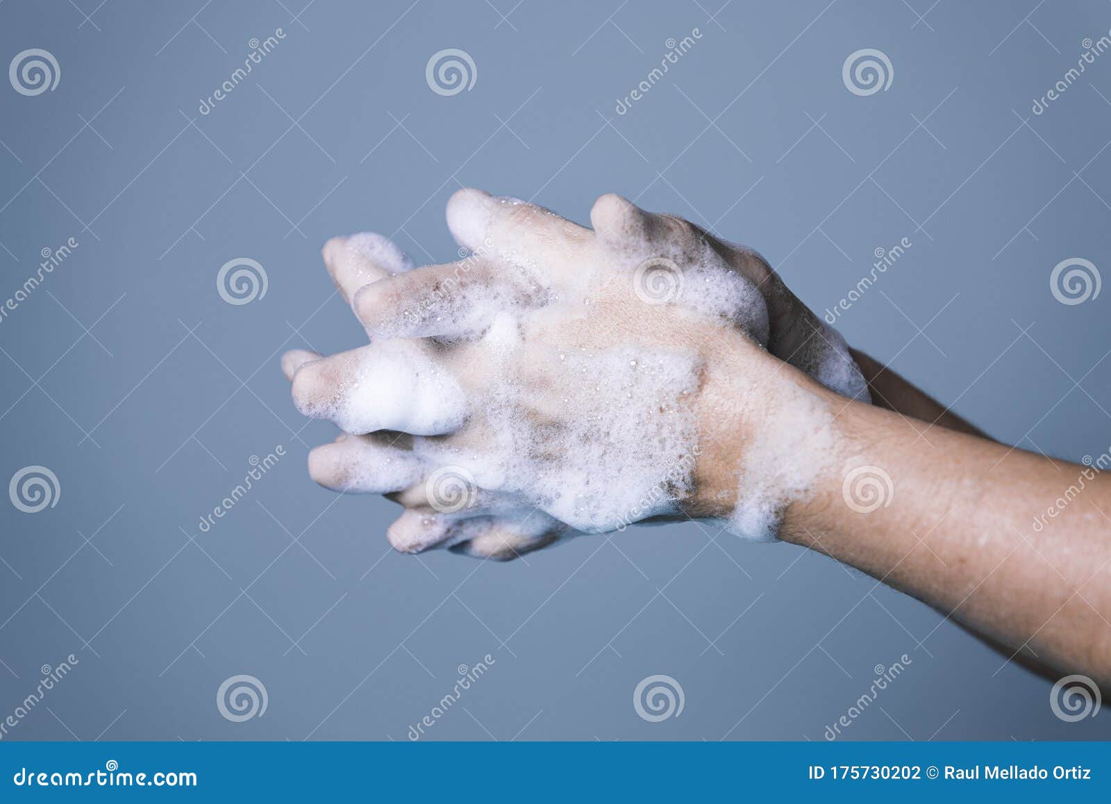 Procedure for Correct Hand Washing, Step Three Stock Photo - Image of ...