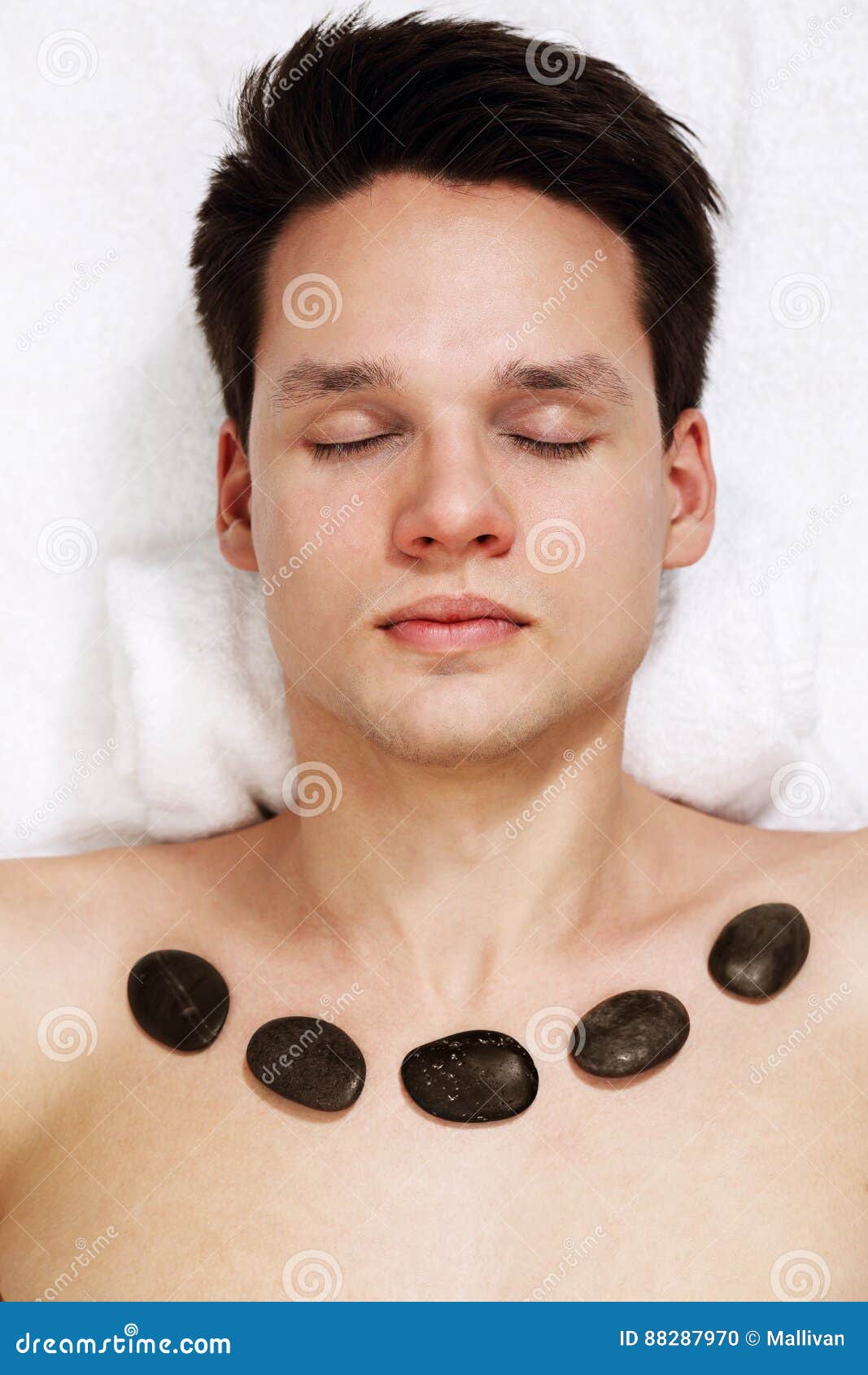 Procedure with Hot Stones stock photo. Image of cosmetics - 88287970