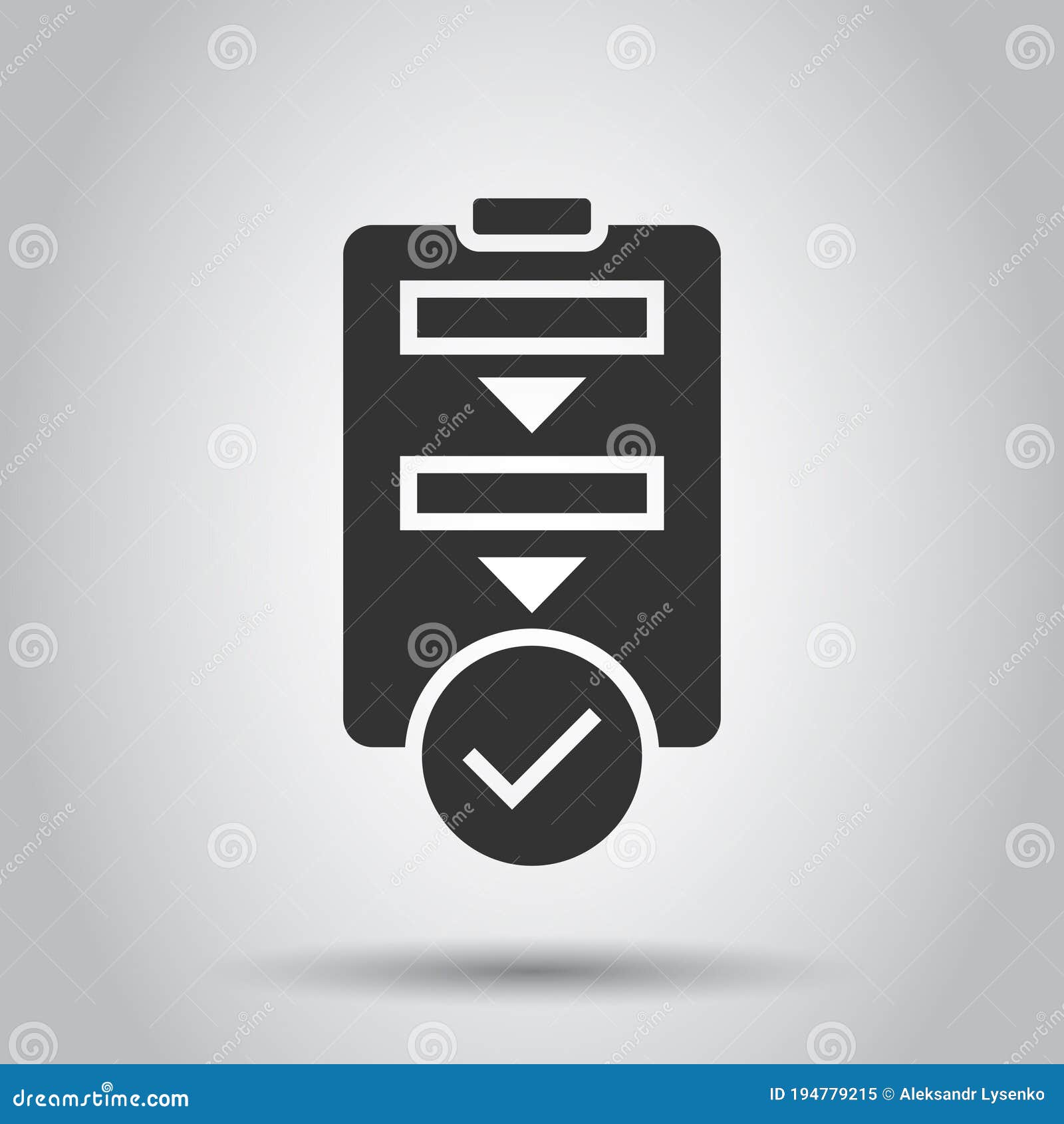 Procedure List Icon In Comic Style. Document Project Cartoon Vector ...