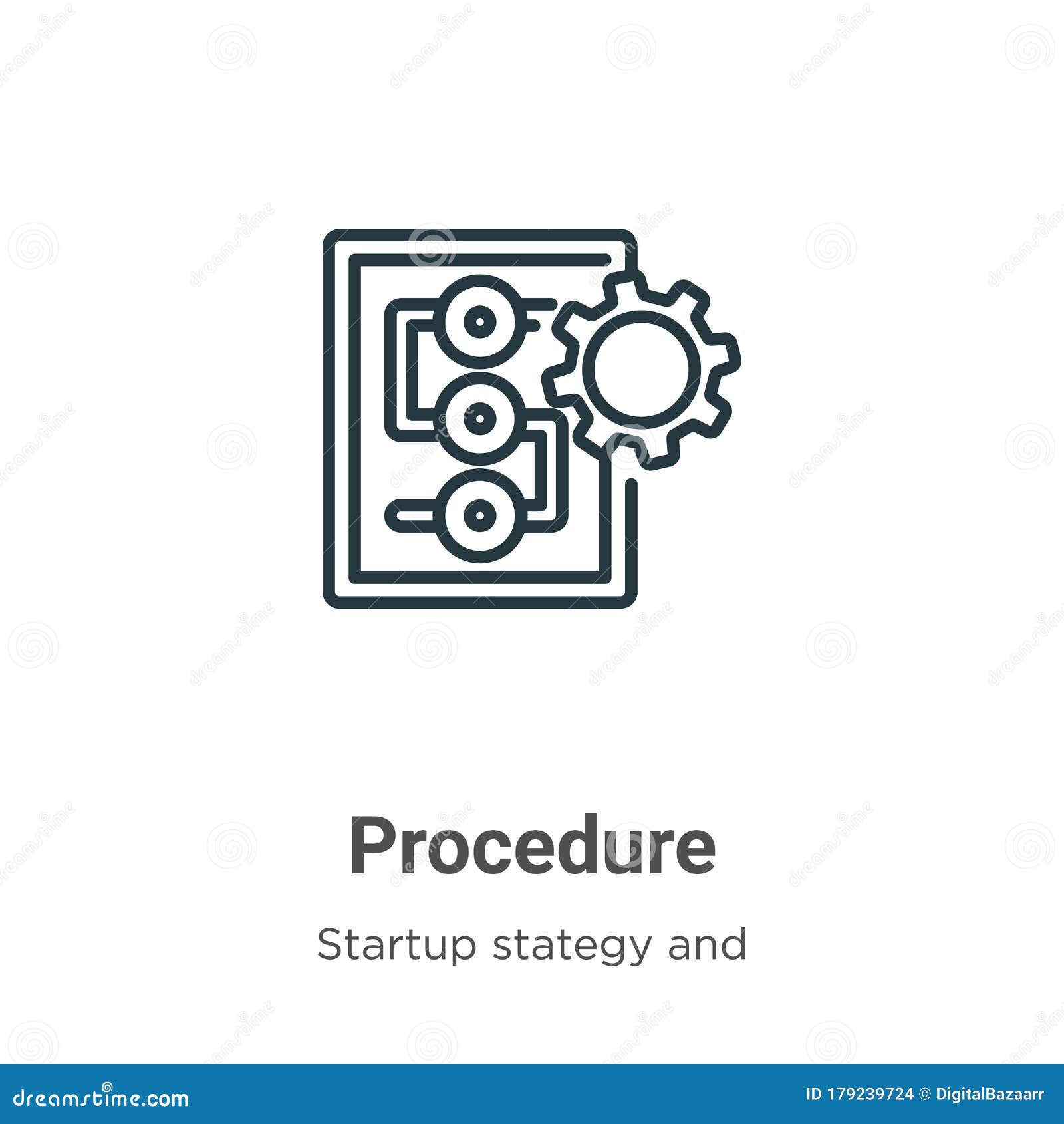 Procedure Outline Vector Icon. Thin Line Black Procedure Icon, Flat ...