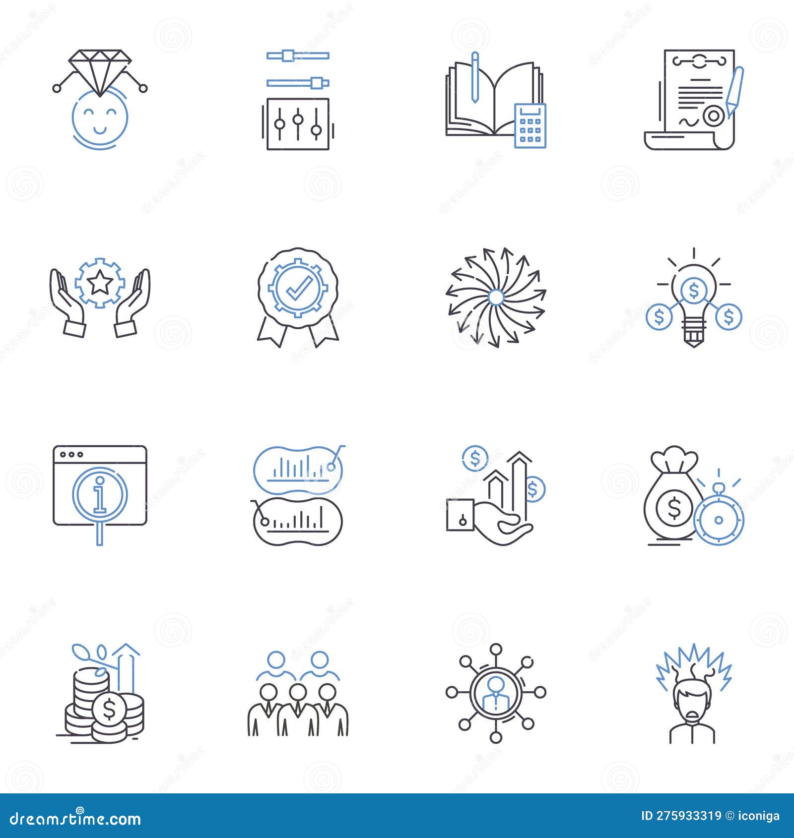 Procedure And Process Line Icons Collection Streamline Optimization