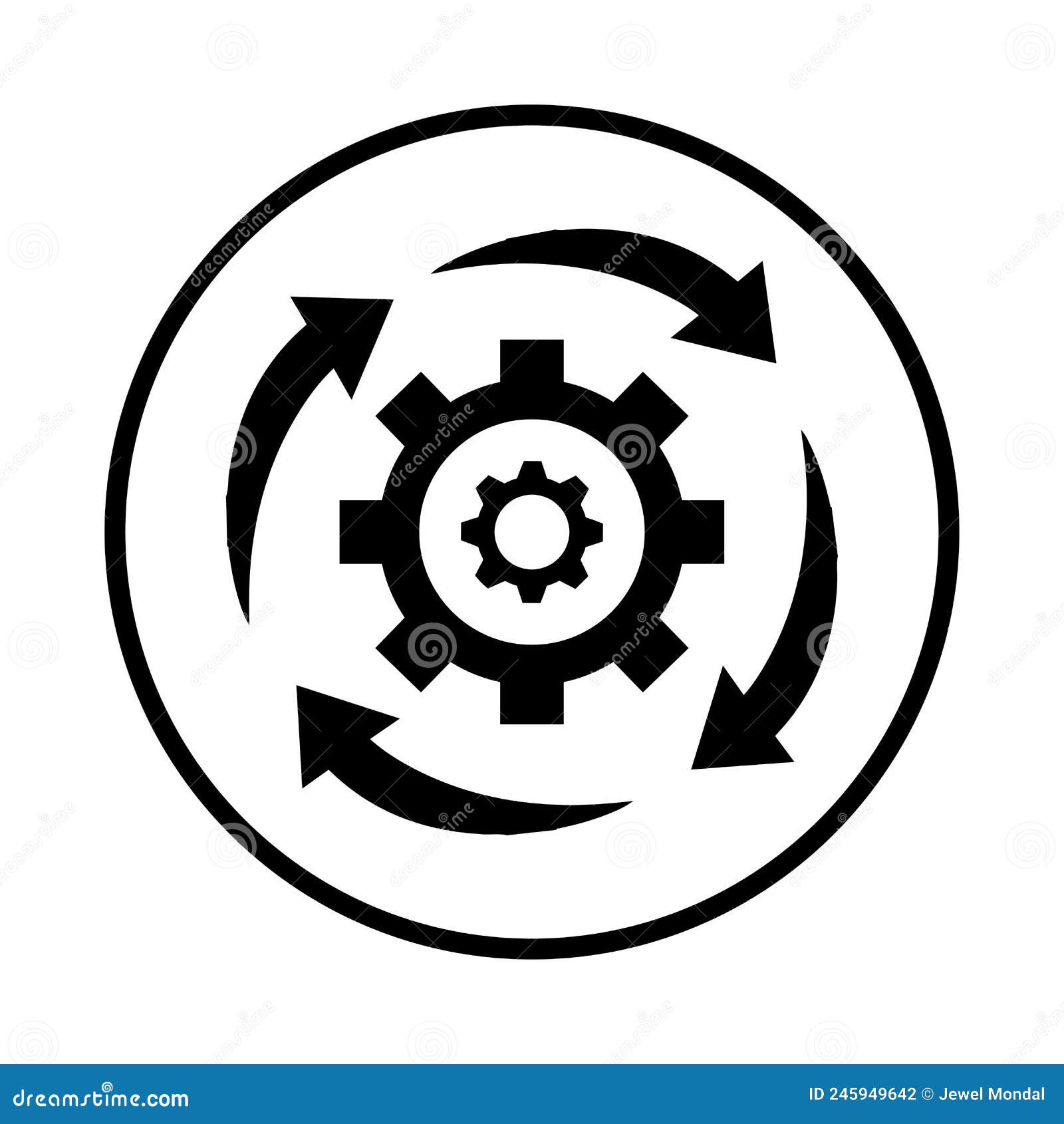 Procedure, Process, Processing Icon. Black Vector Sketch Stock Vector ...