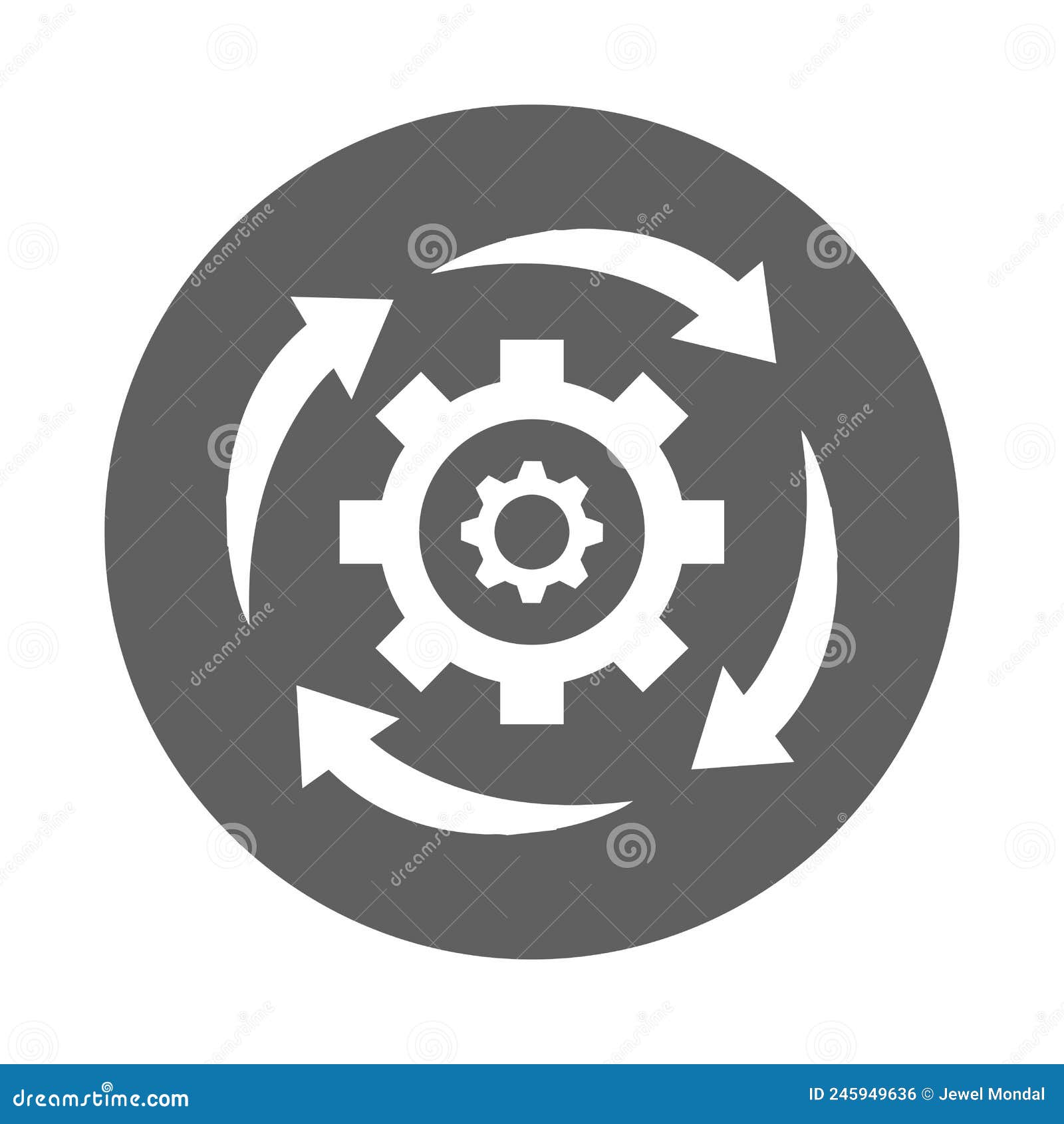 Procedure, Process, Processing Icon. Gray Vector Sketch Stock Vector ...