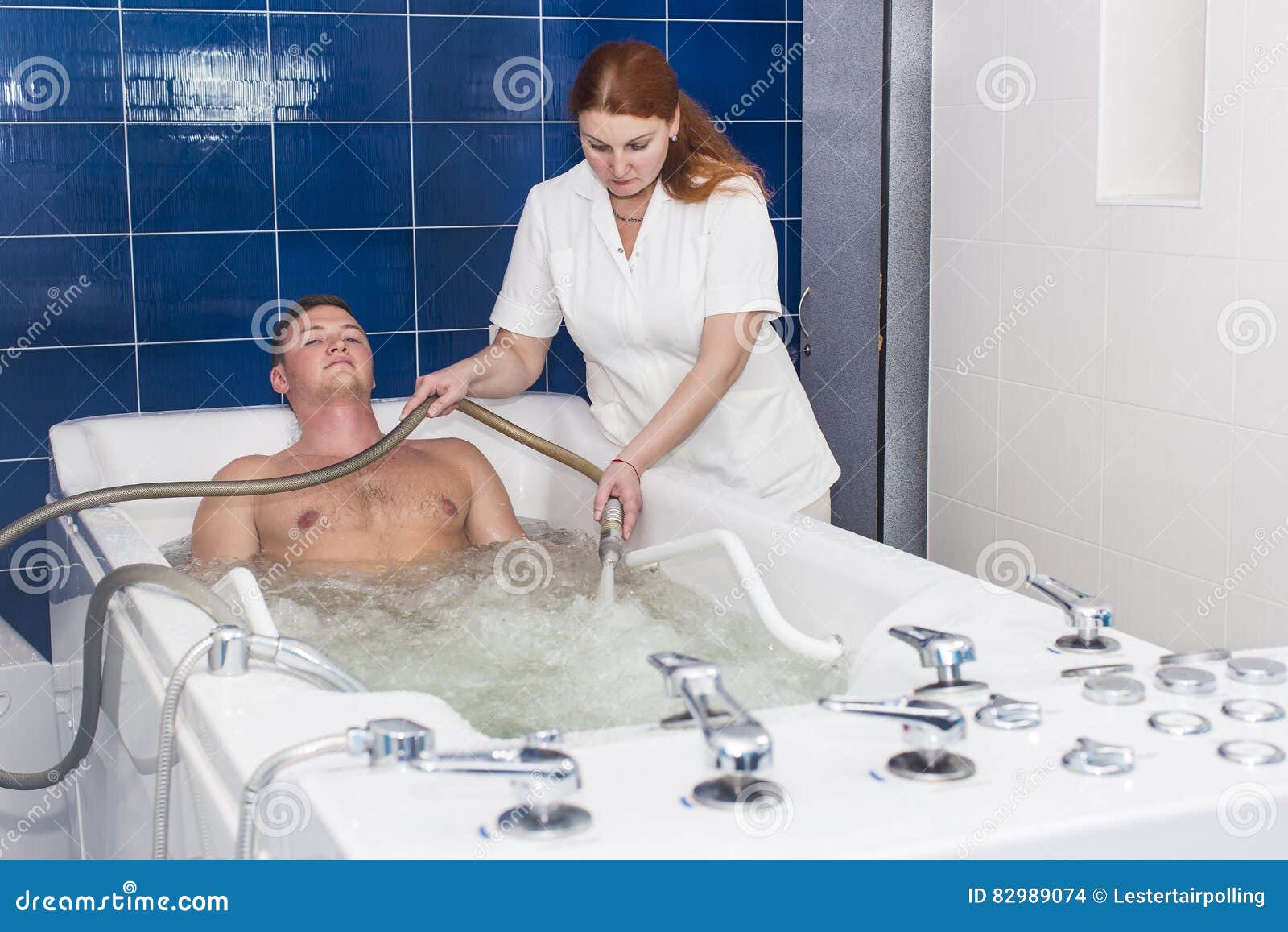 Procedure in the Whirlpool Hydrobath Stock Photo - Image of health ...