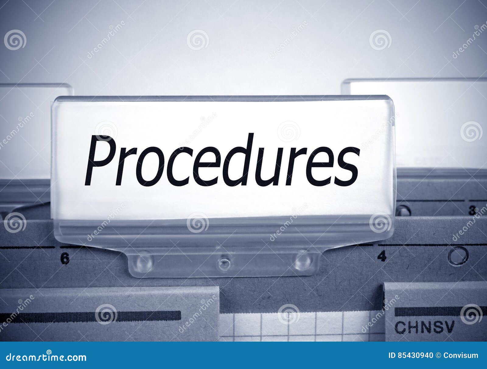 Procedures Folder in the Office Stock Photo - Image of management ...