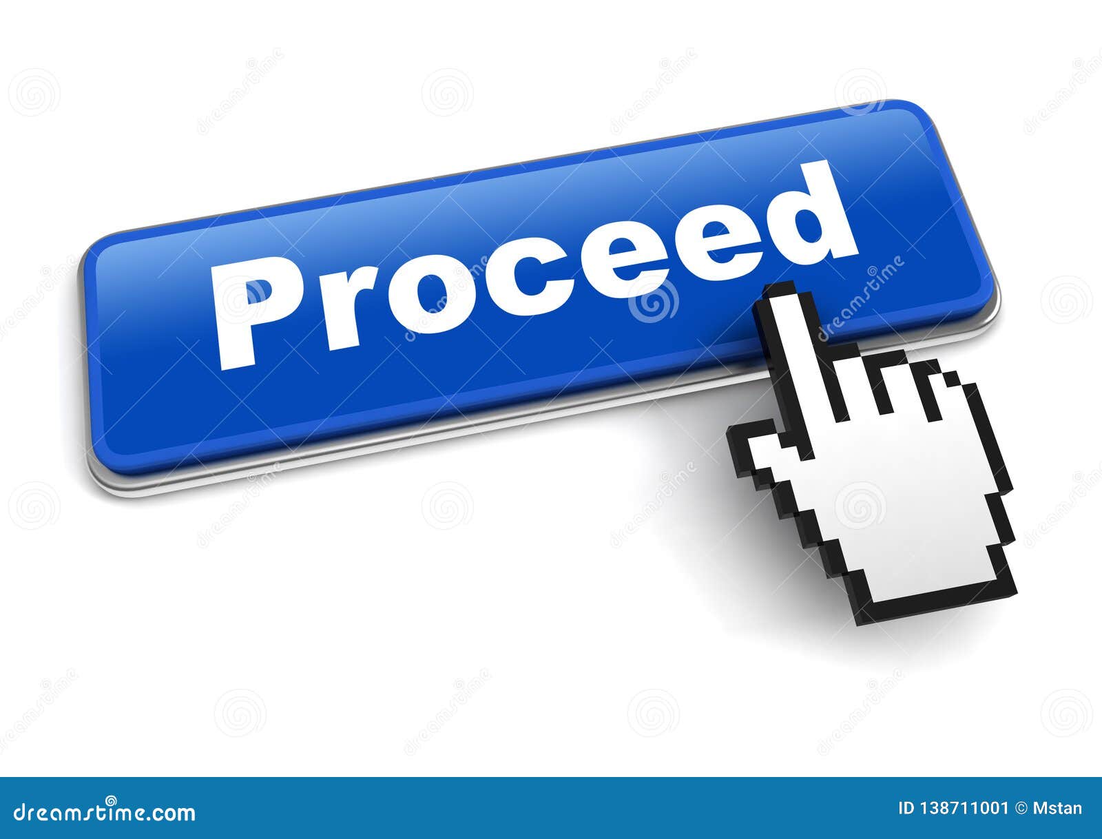 Proceed Concept 3d Illustration Isolated Stock Illustration ...