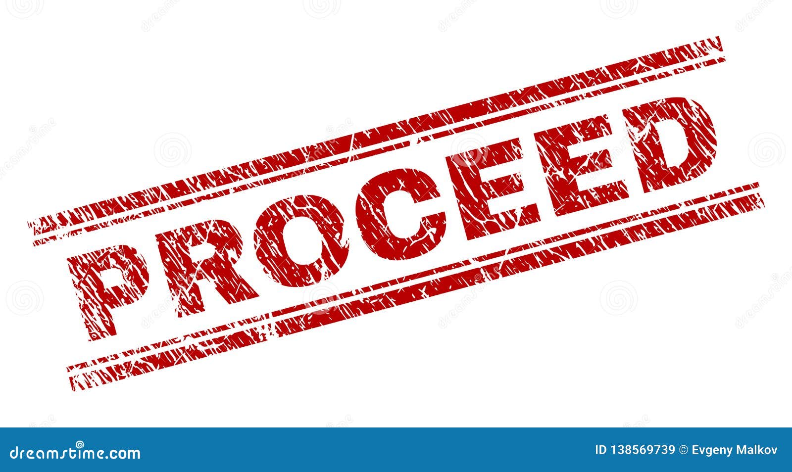 Scratched Textured PROCEED Stamp Seal Stock Vector - Illustration of ...