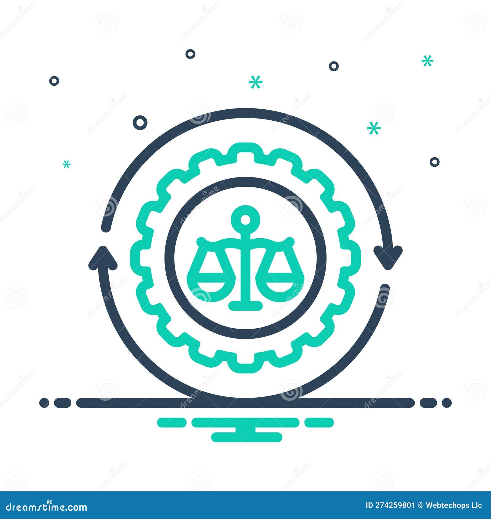 Mix Icon for Proceeding, Balance and Law Stock Illustration ...
