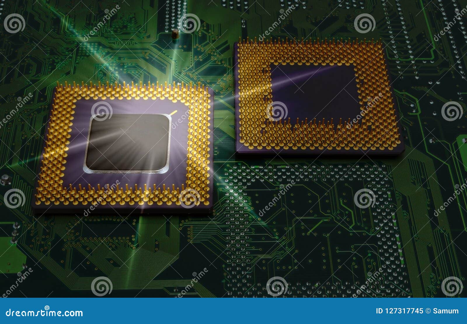 Procesadores Modernos De La CPU Imagen de archivo - Imagen de circuito ...