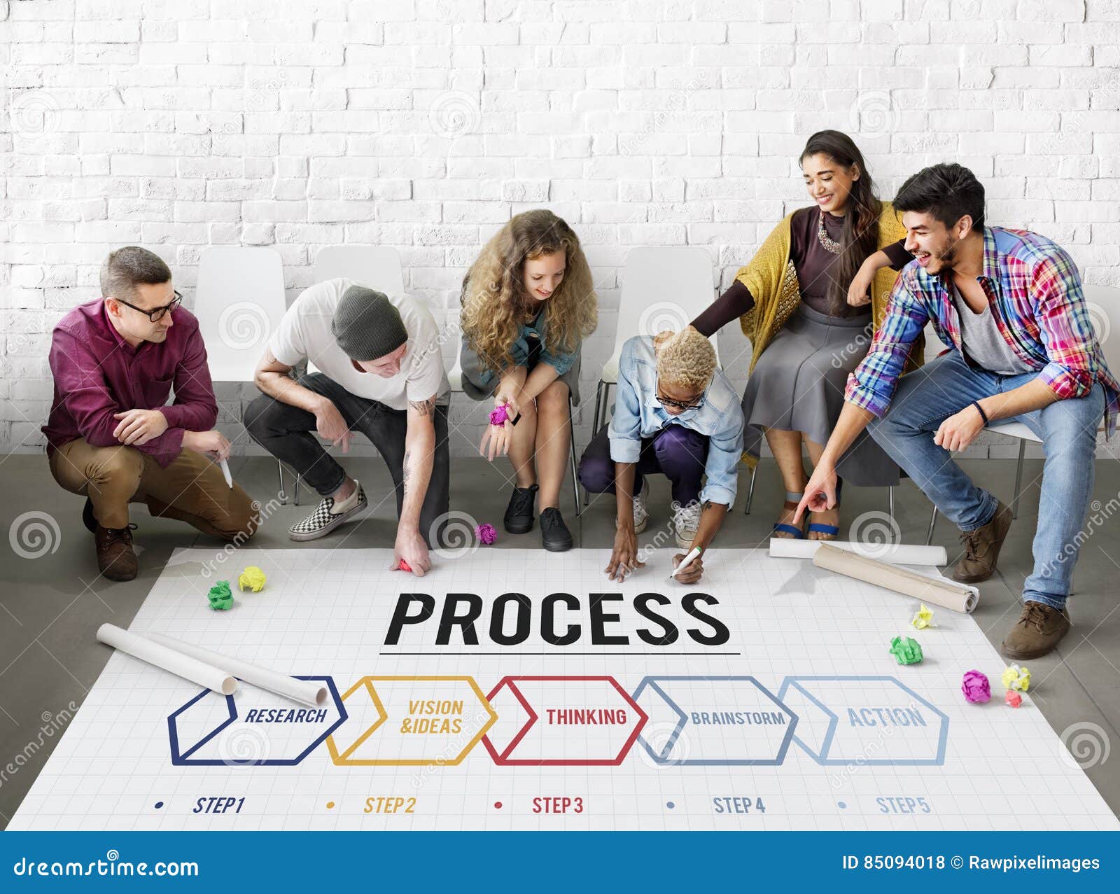 Process Action Operation Practice Steps Graphic Concept Stock Photo ...