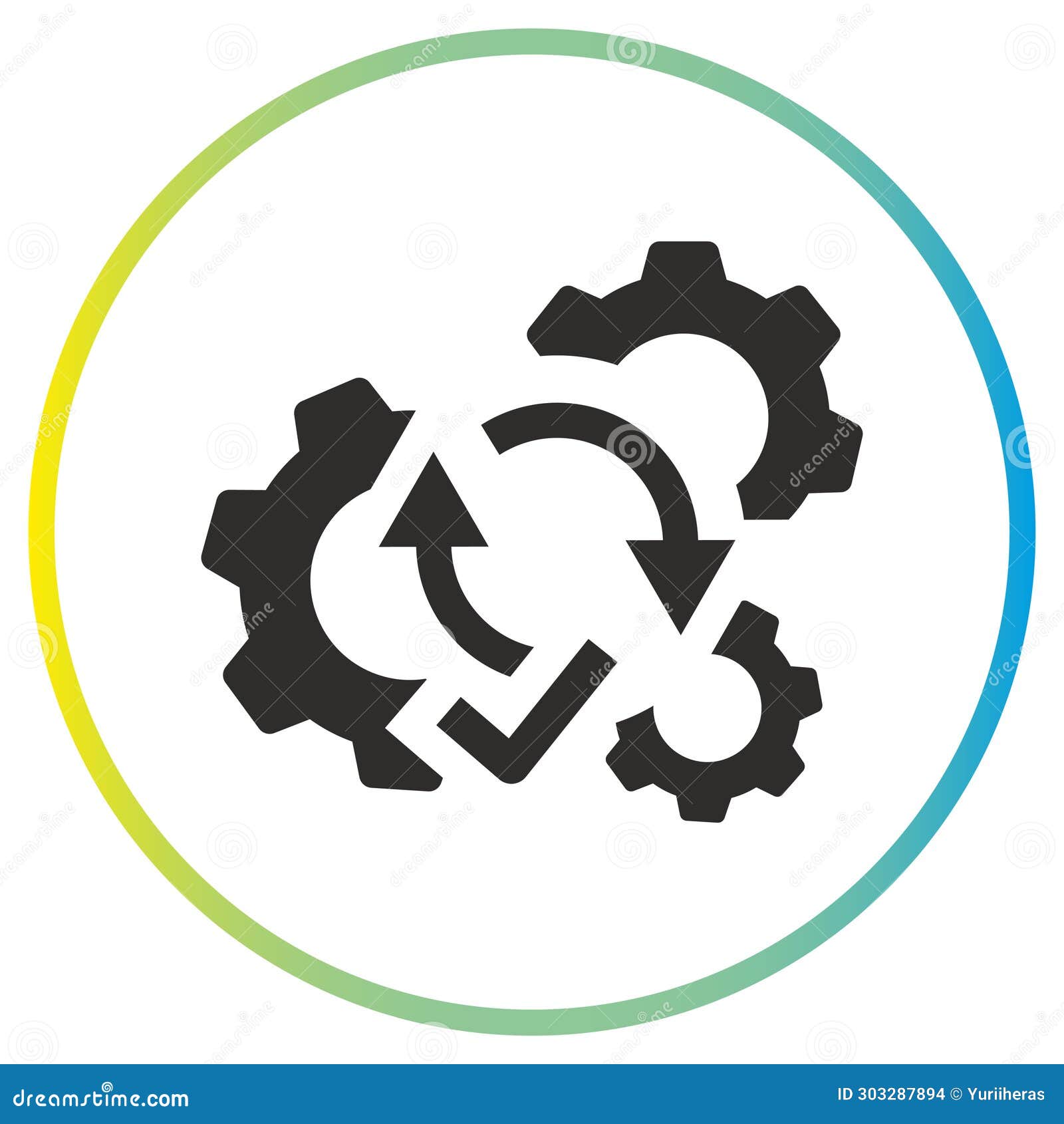 Process Automatic Mode Icon, Automatism, Switch Self Stock Vector ...