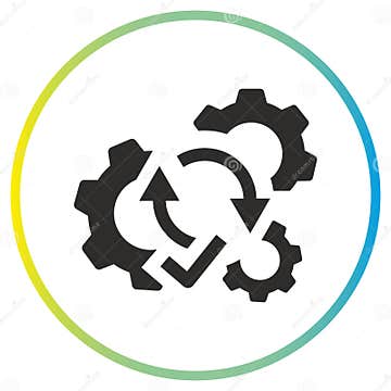 Process Automatic Mode Icon, Automatism, Switch Self Stock Vector ...