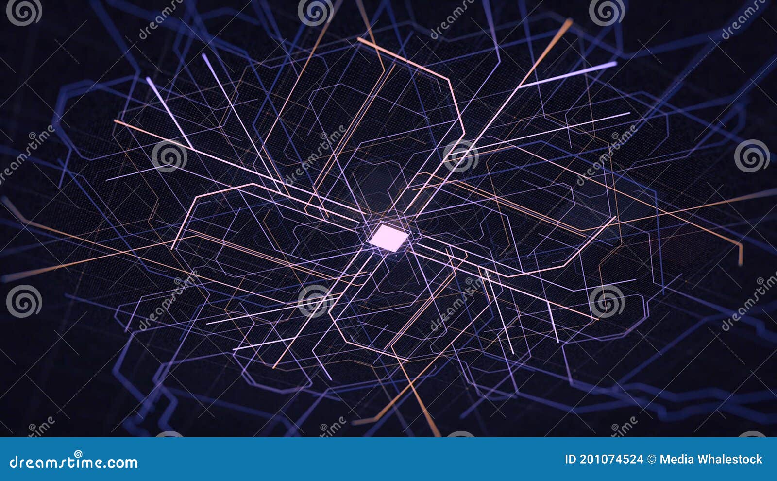 Process of Automatically Signal Transmission on Black Background ...