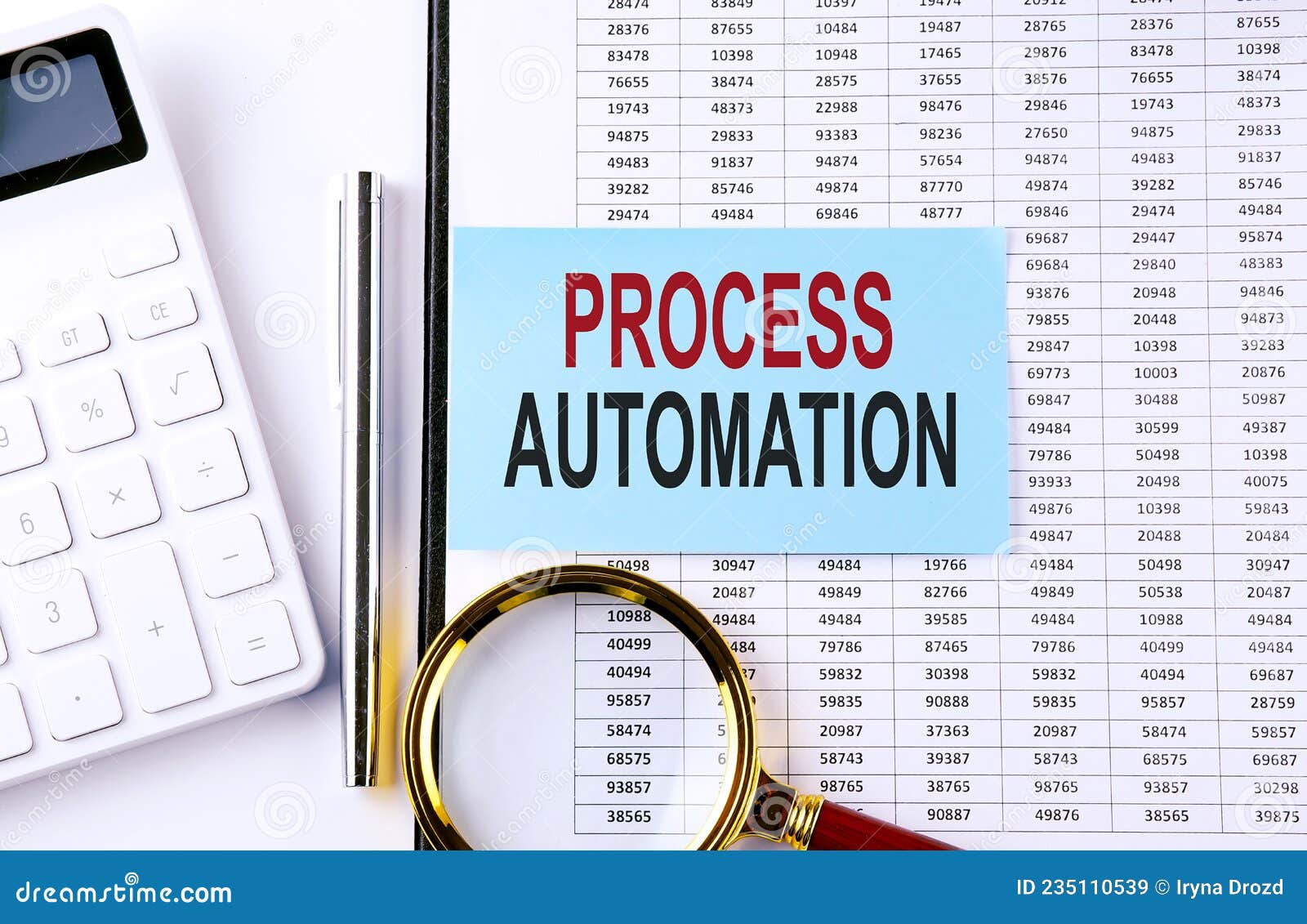 PROCESS AUTOMATION on Sticker on Chart Background, Business Concept ...