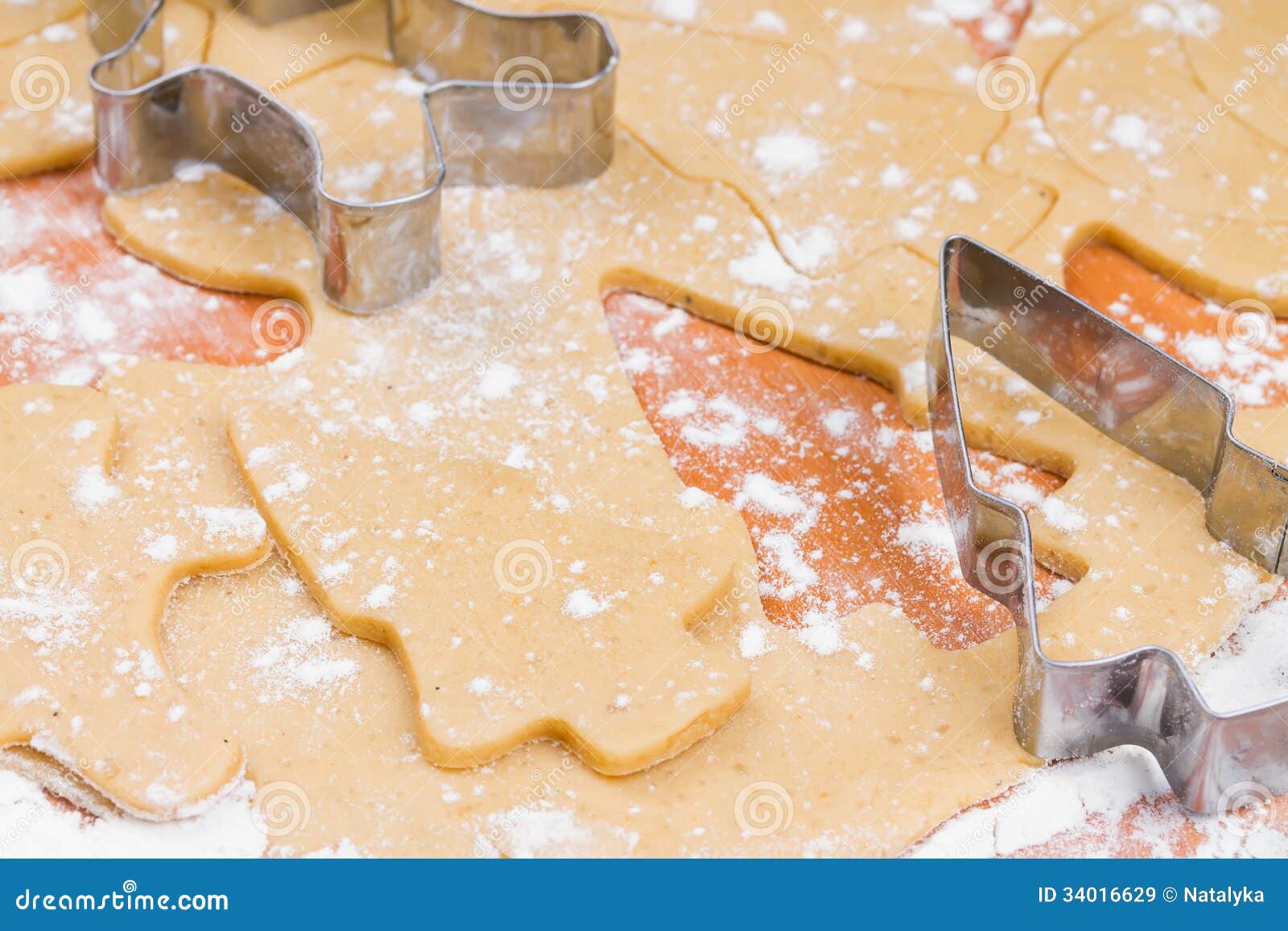 The Process of Baking Homemade Christmas Cookies. Stock Image - Image ...