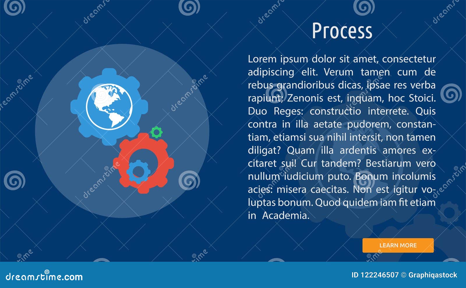 Process Banner Concept stock vector. Illustration of design - 122246507