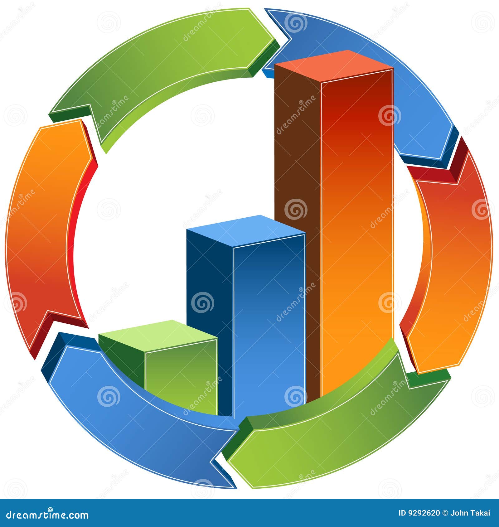 Process Bar Graph - 3D stock vector. Illustration of vector - 9292620