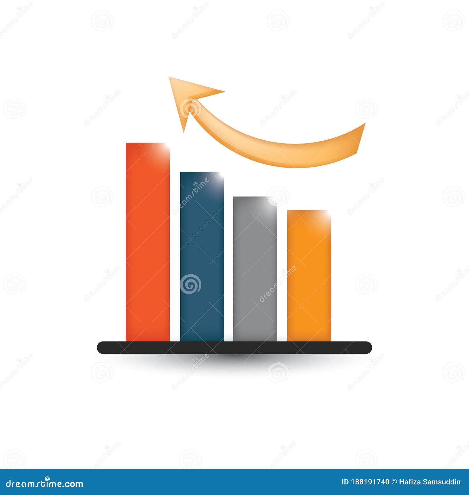 Process Bar Graph. Vector Illustration Decorative Design Stock Vector ...